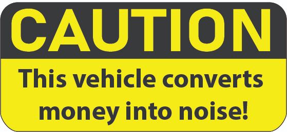 'Caution Noise' Sticker – StickyFingers Decals & Graphics